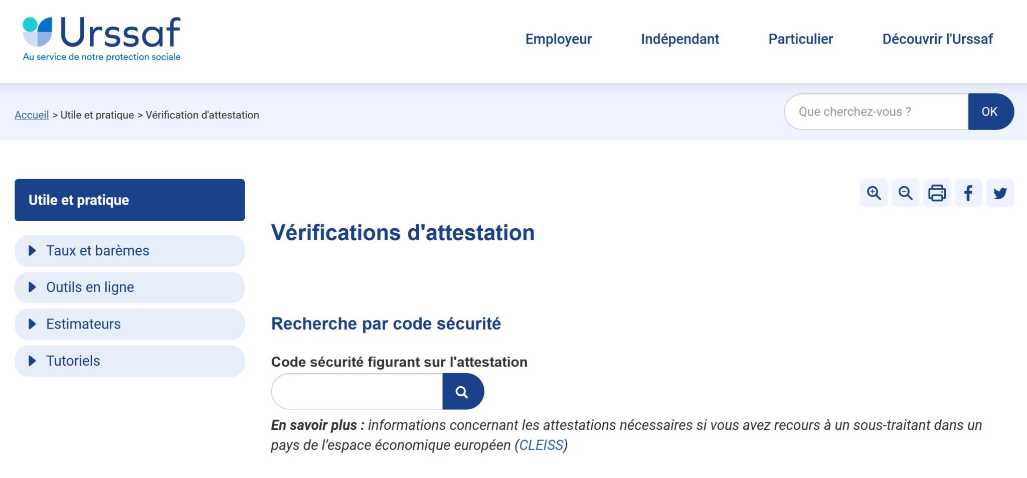 Attestation de vigilance URSSAF - Cobham-Solutions